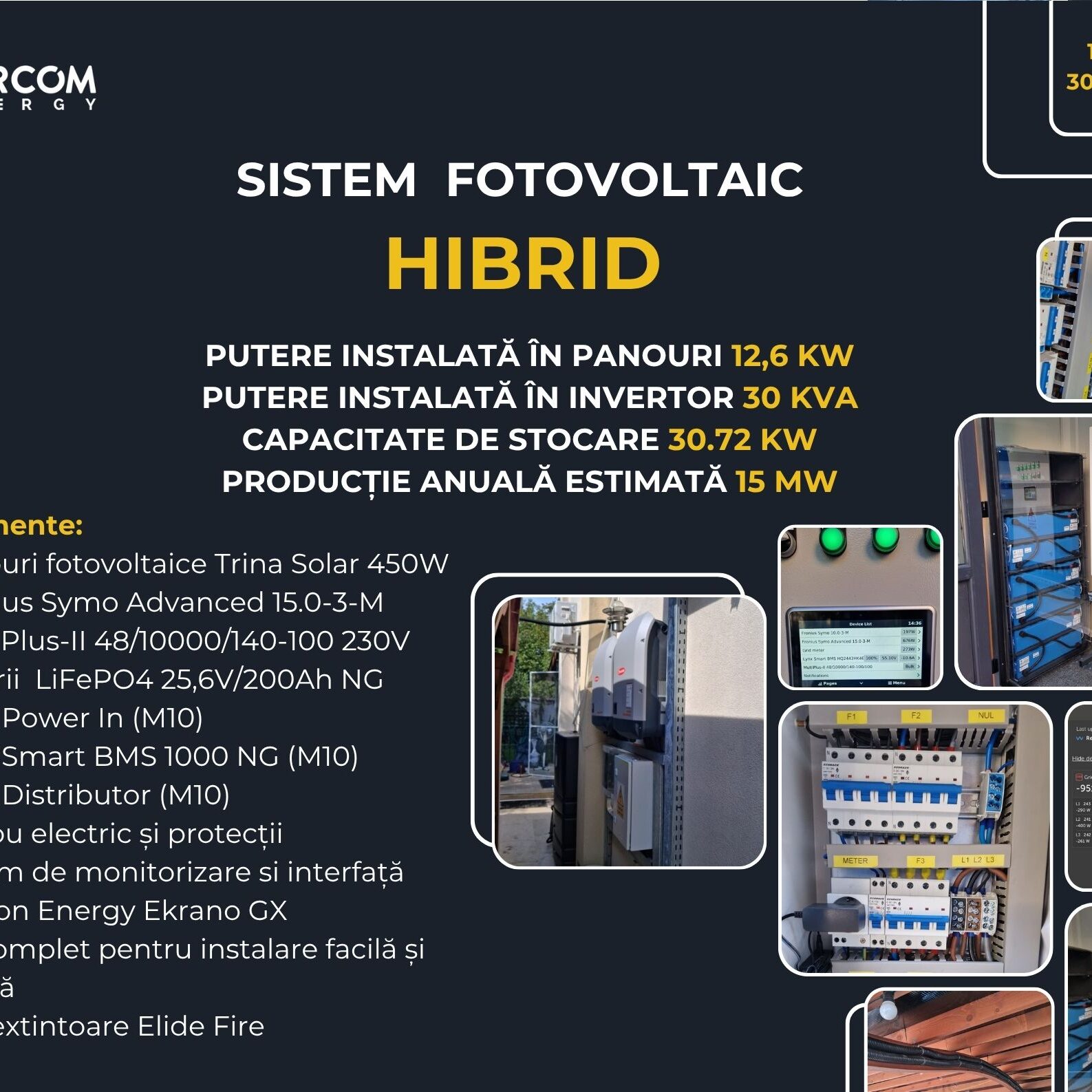 Sistem fotovoltaic Hibrid 5,4 kWp - Darcom Energy